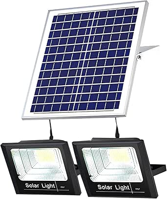 Amazon.co.jp: LED Floodlight, Ultra Bright Solar LED Light, Outdoor ...