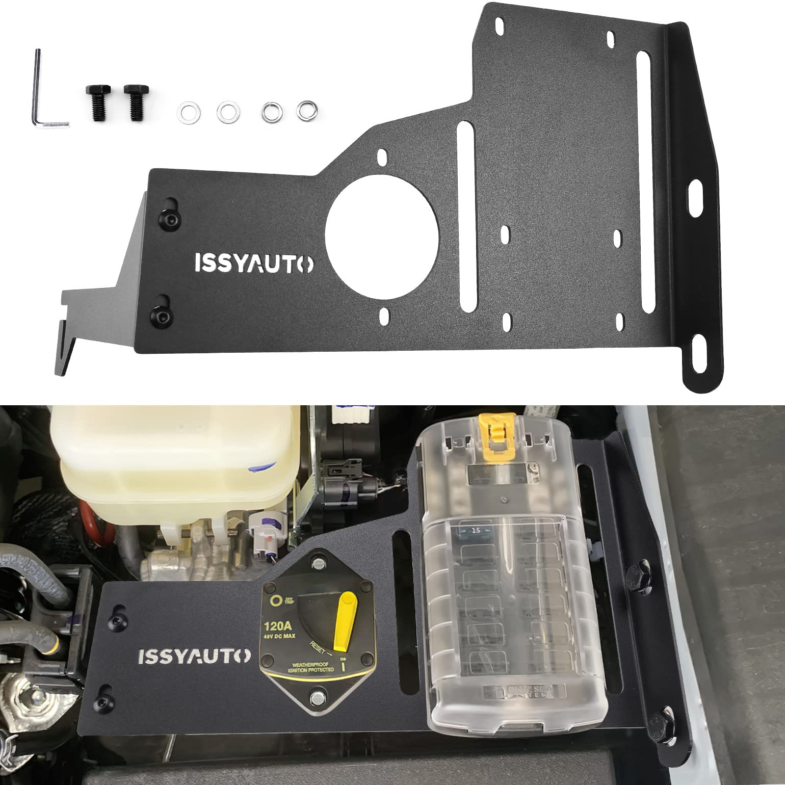 Snapklik.com : ISSYAUTO Auxiliary Power Fuse Block Bracket Compatible