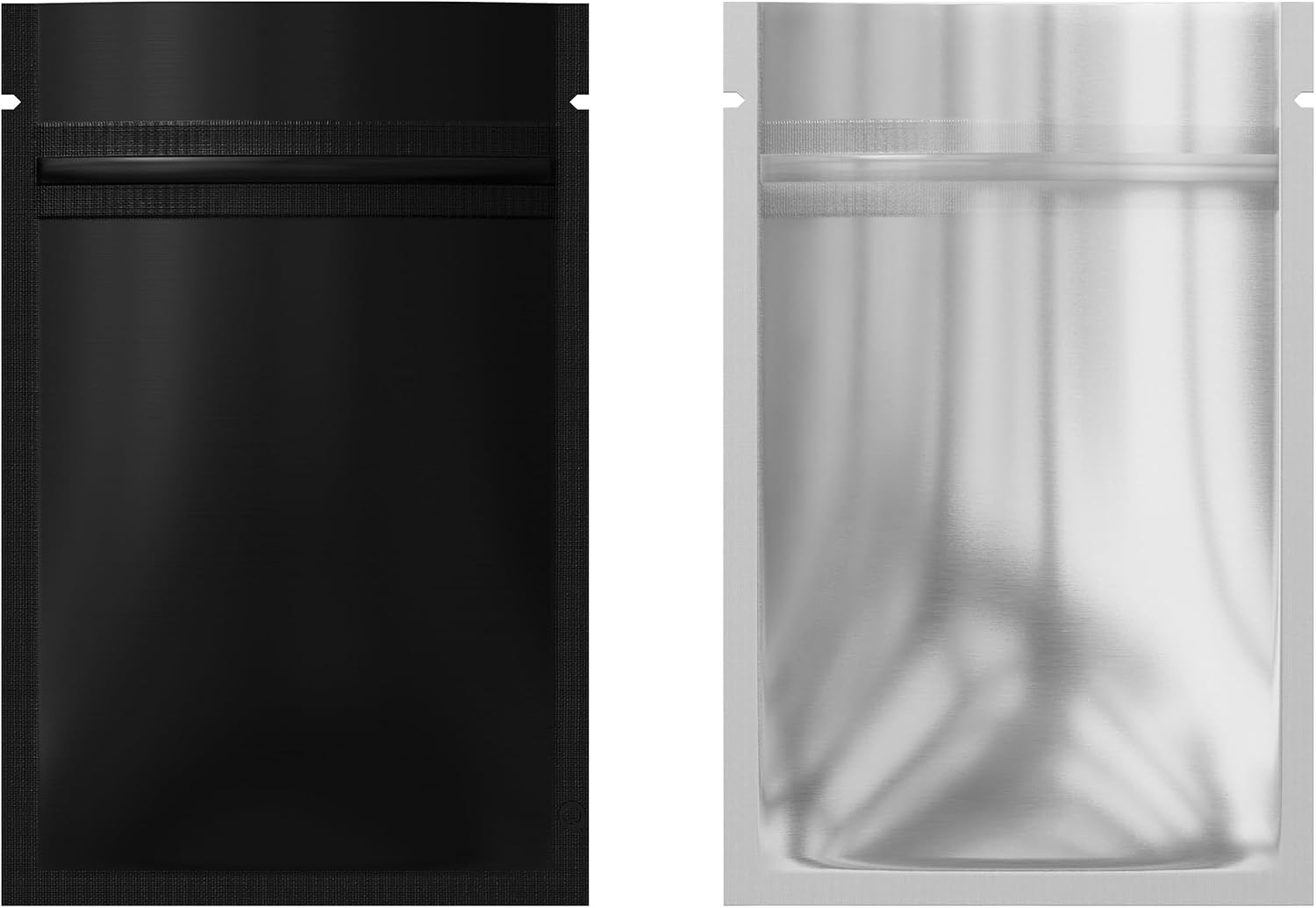 Amazon.com: Flat Resealable Mylar Zipper Seal Lock Matte Black with ...