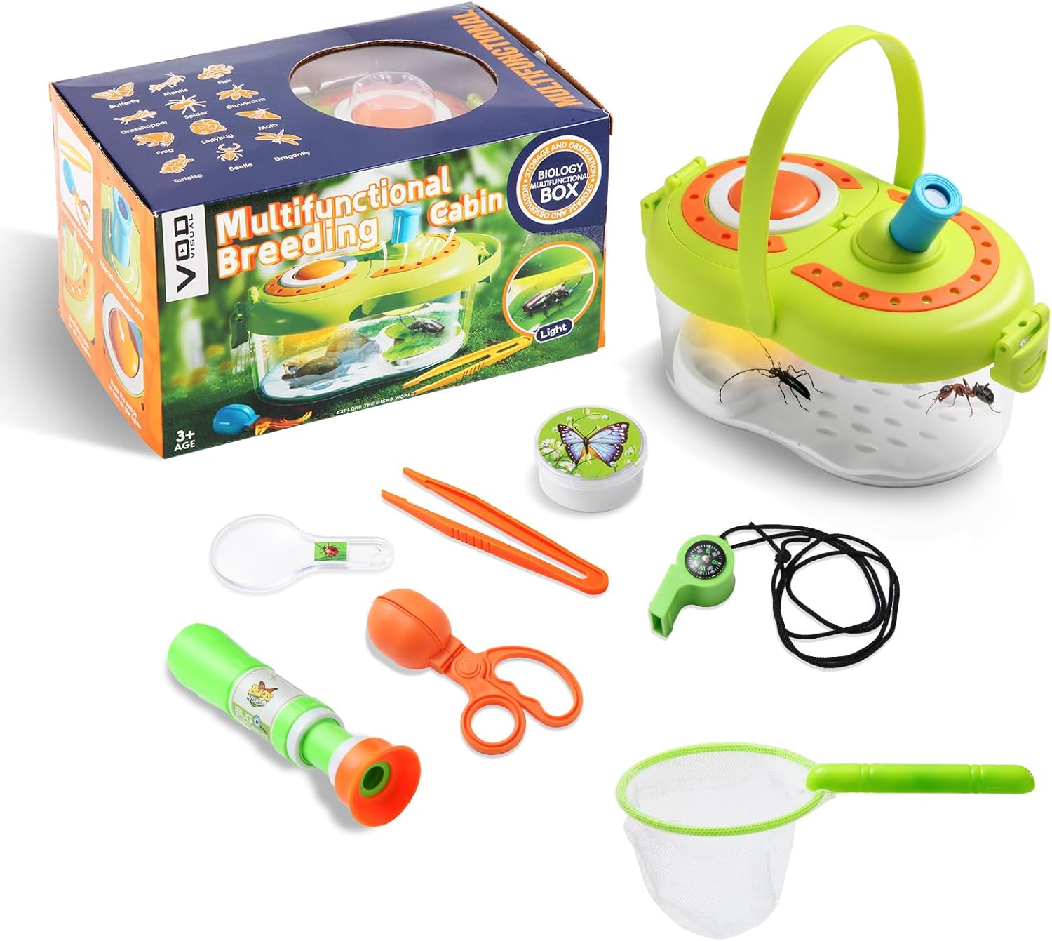 Amazon.com: Bug Catcher Kit，Critter Case with LED,Compass,Magnifying ...