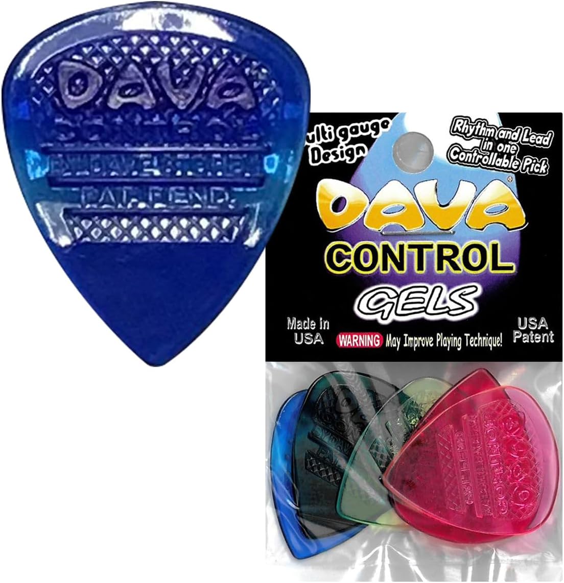 Amazon.com: Dava Guitar Picks, / Dava 8508 Control Pick Plectrum x 5 ...