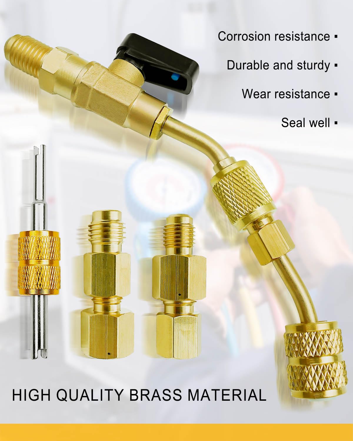 Snapklik.com : Refrigerant Angled Compact Ball Valve HVAC Low Loss ...