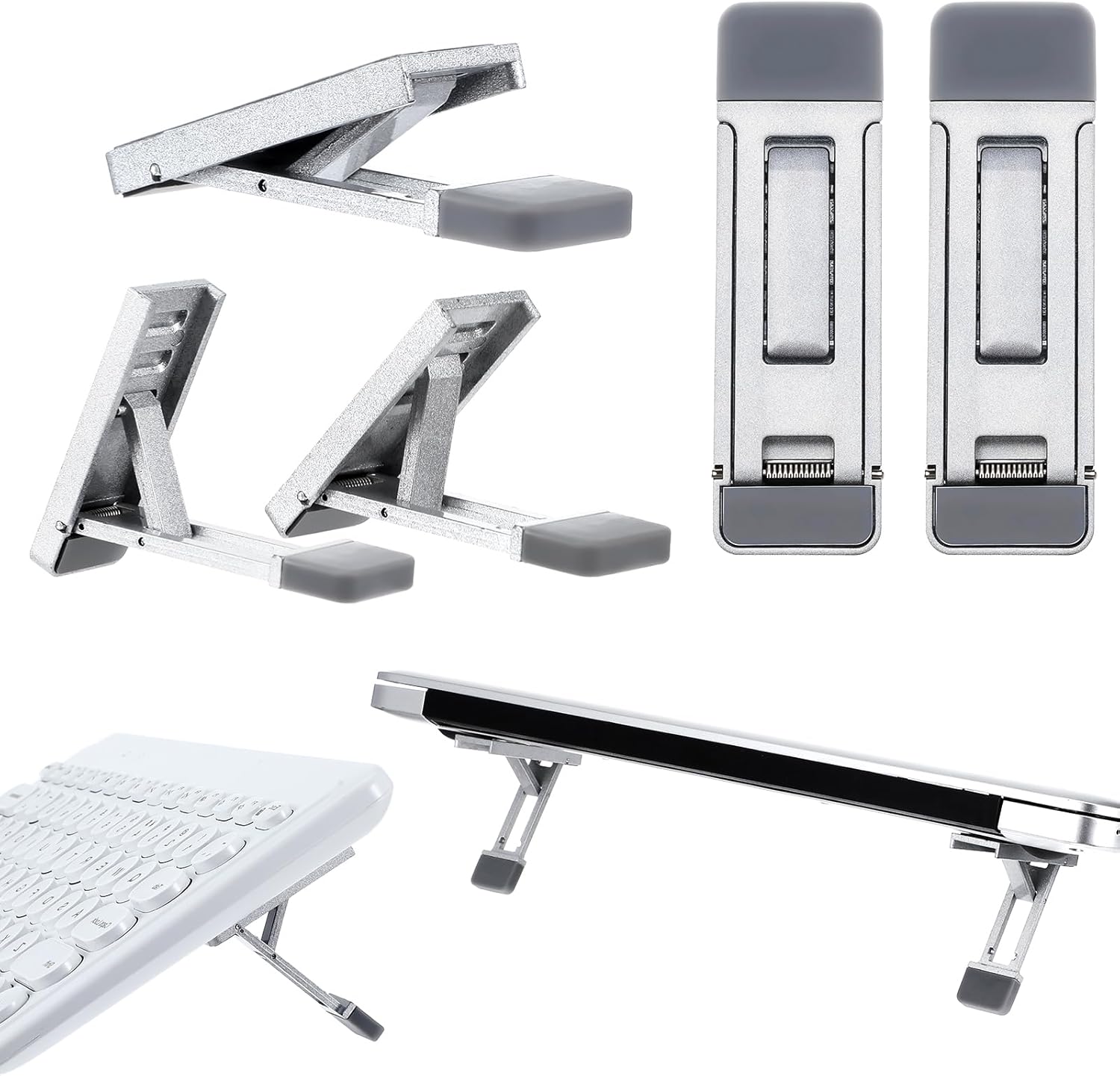 Amazon.com: XLIUAX Portable Keyboard Riser for Desk, 2pcs Mini Foldable ...