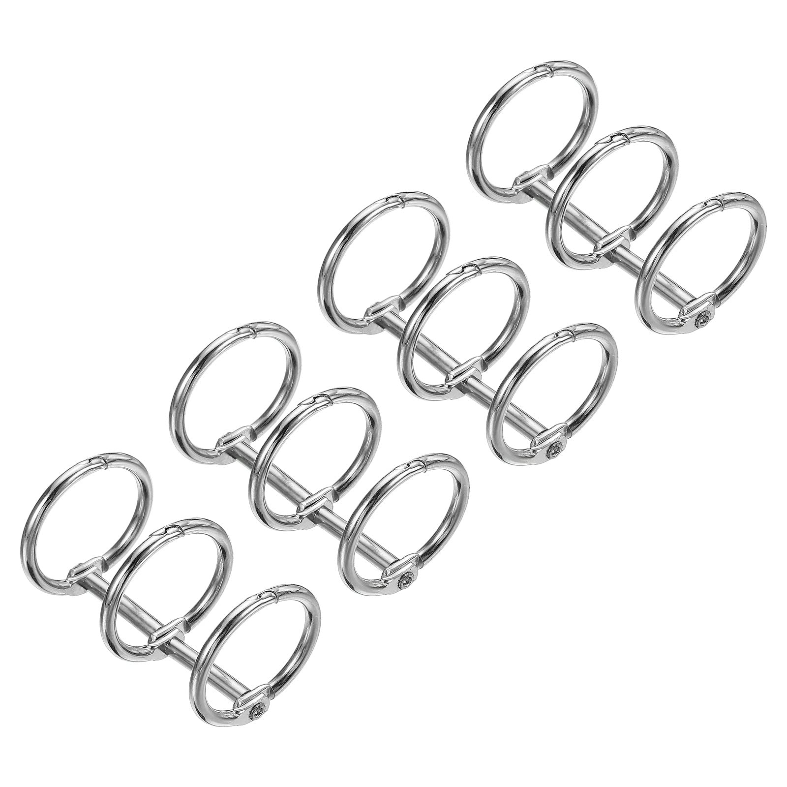 Amazon.com : PATIKIL 0.79" Dia 3-Rings Book Rings, 4 Pack Metal Binder ...
