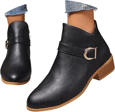 Botines para mujer 2026, Black, 40 EU : Amazon.es: Moda