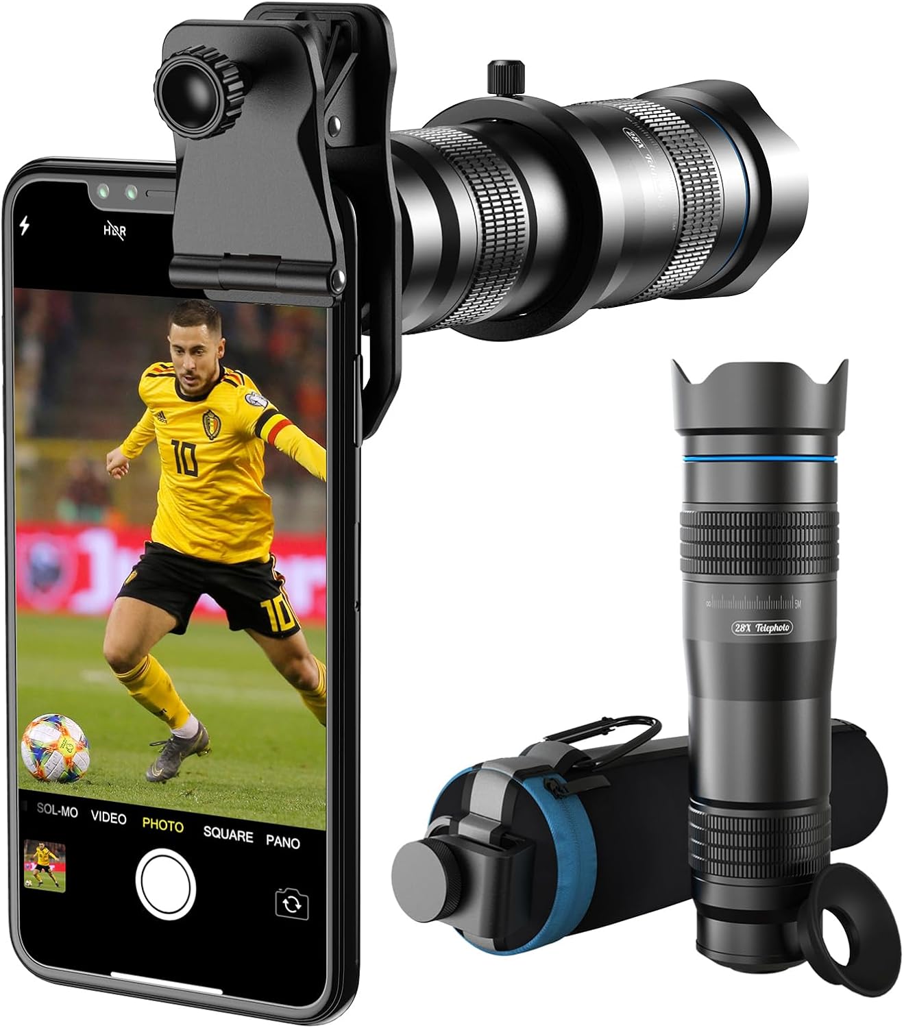 Amazon.com: Apexel HD Cell Phone Lens-28X Telephoto Lens with Shutter ...