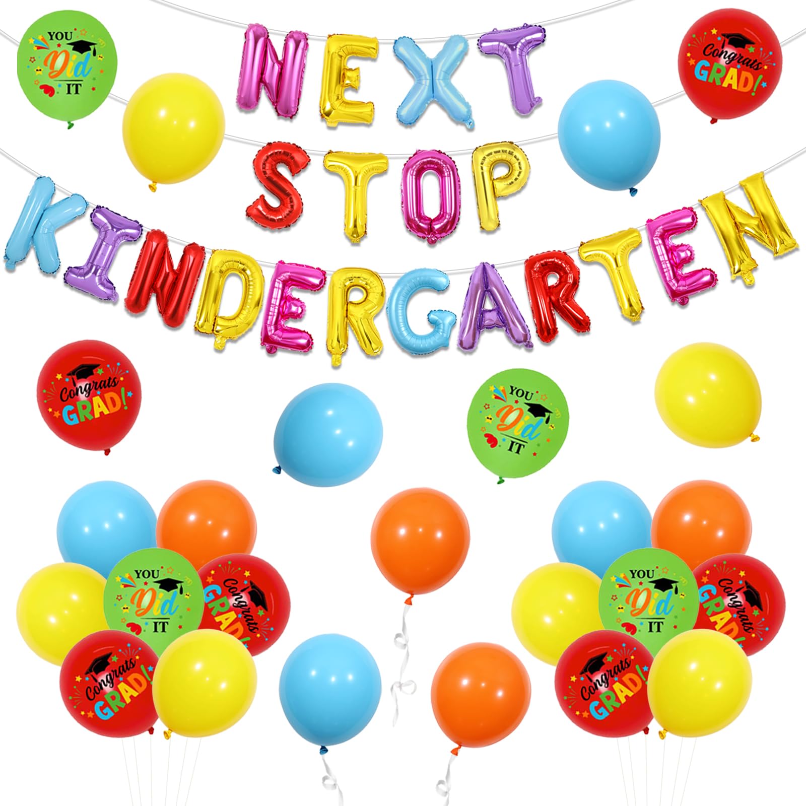 Amazon.com: Wonmelody Kindergarten Graduation Decor Next Stop ...