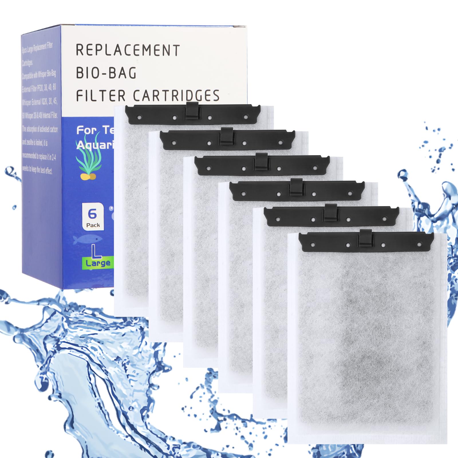 Amazon.com : Jiaxix 6Pack Large Aquarium Filter Cartridge for Tetra ...