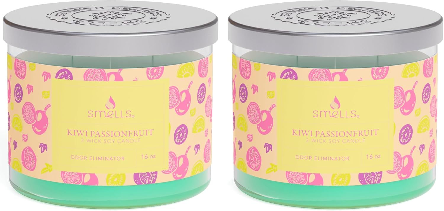 Amazon.com: Smells - Odor Eliminator - Premium Soy Wax Jar Scented ...