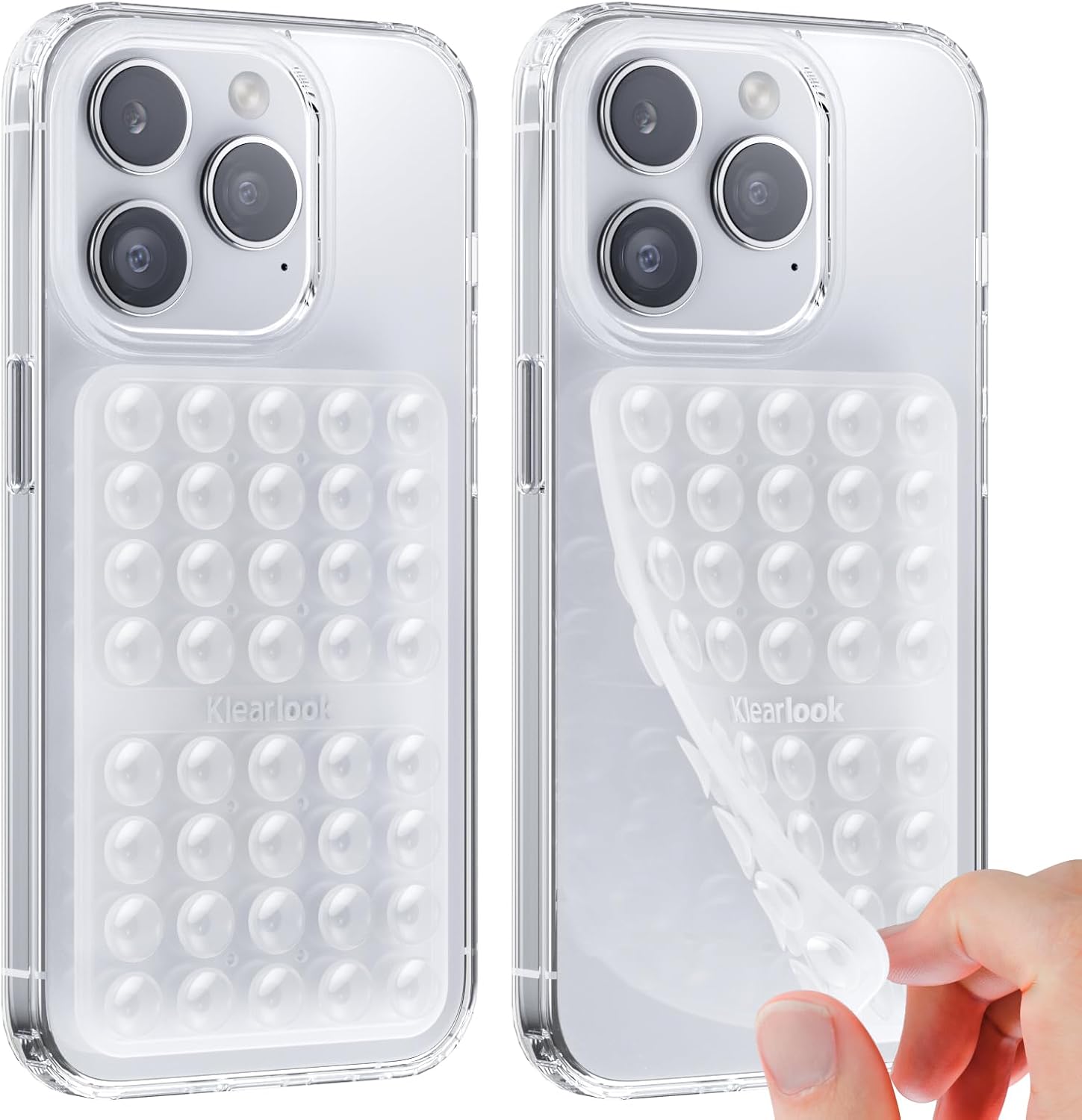 Amazon.com: 2PCS Silicone Suction Cup Phone Case Mount Double Sided ...