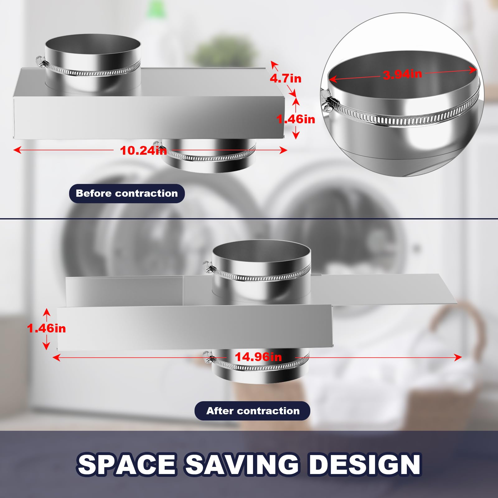 Snapklik.com : Adjustable 0-5 Dryer Vent Periscope Kit For Dryer, 84049 ...