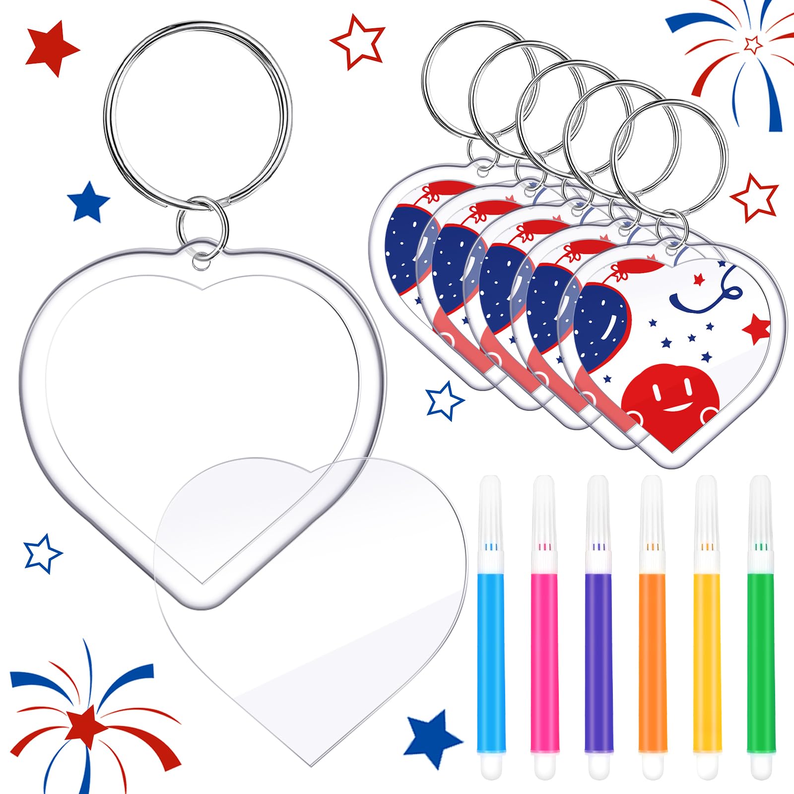 Amazon.com: Batiyeer 12 Set DIY Keychain Making Kit for Back to School ...