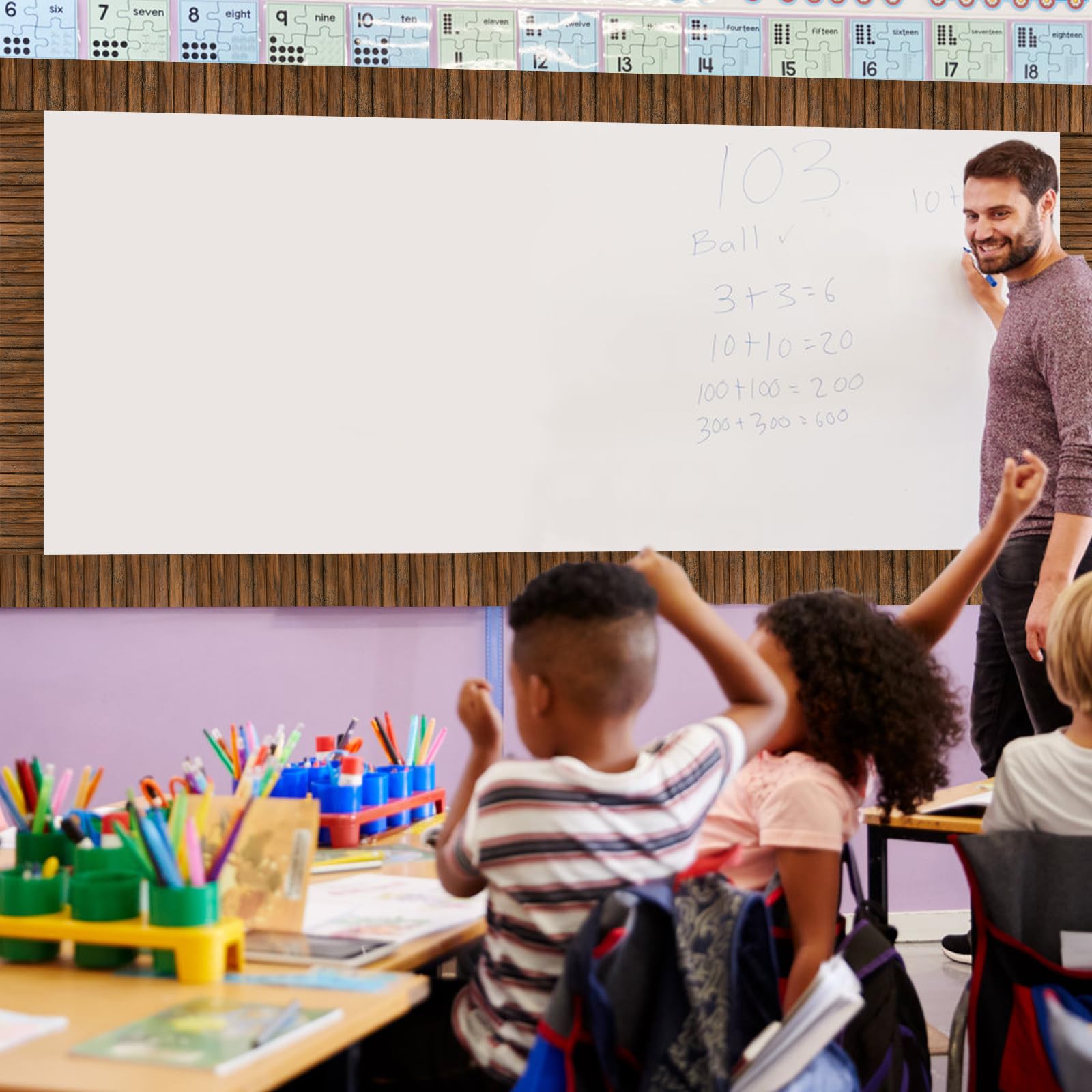 Snapklik.com : 65.6Ft Wood Bulletin Board Border, Wooden Pattern ...