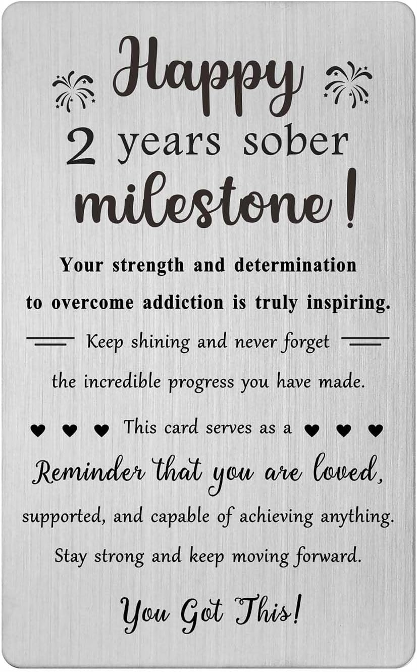 Amazon.com : TGCNQ 2 Year Sobriety Gifts - Addiction Recovery Gifts for ...