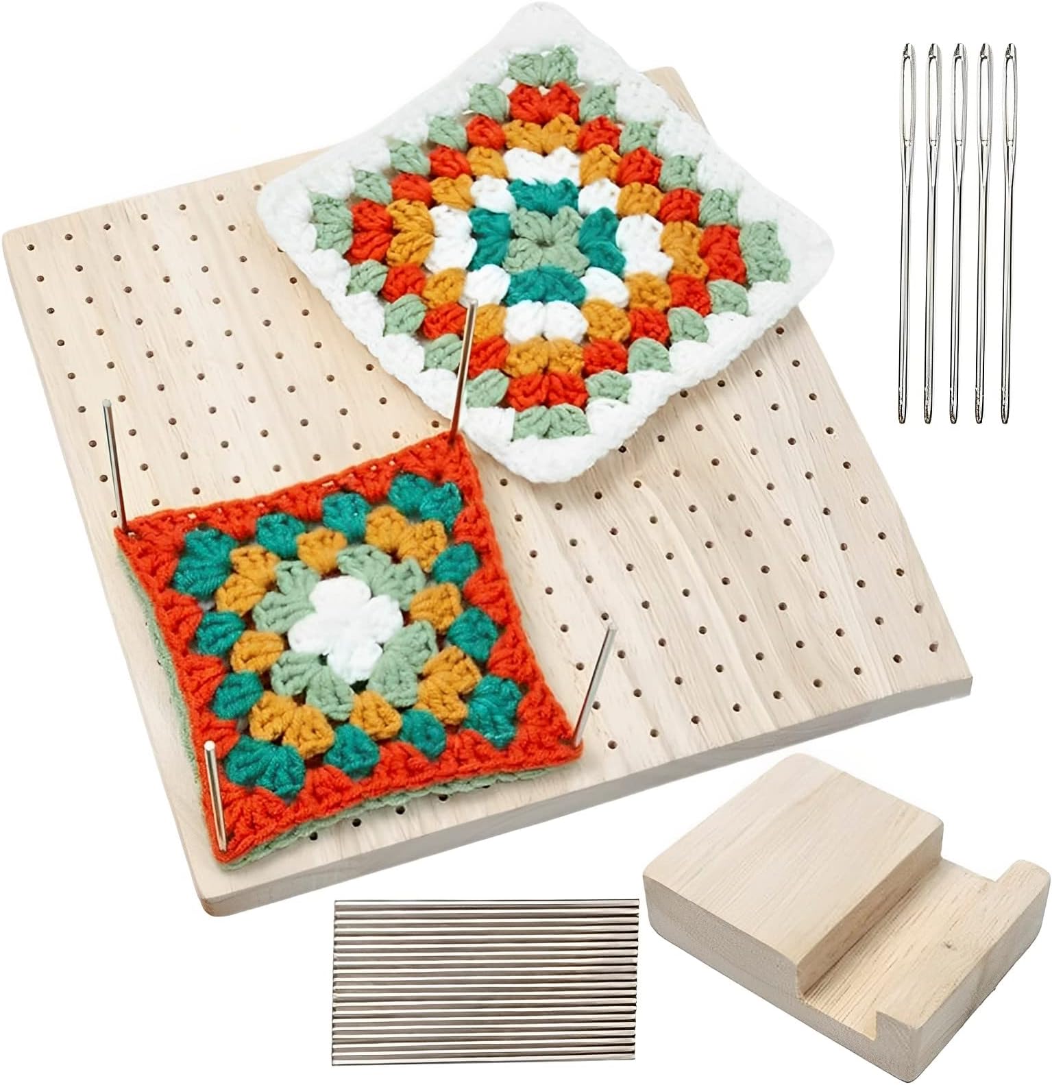 9.25 Inches Rubber Wooden Crochet Blocking Board,Crochet Accessories ...