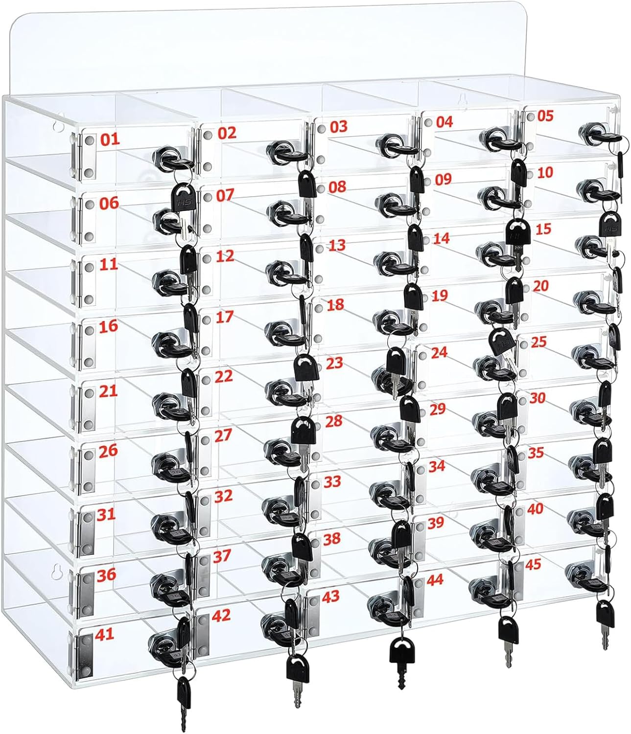 Dtyubfg 40 Slots Cell Phone Locker Box for Classroom with Door Locks ...