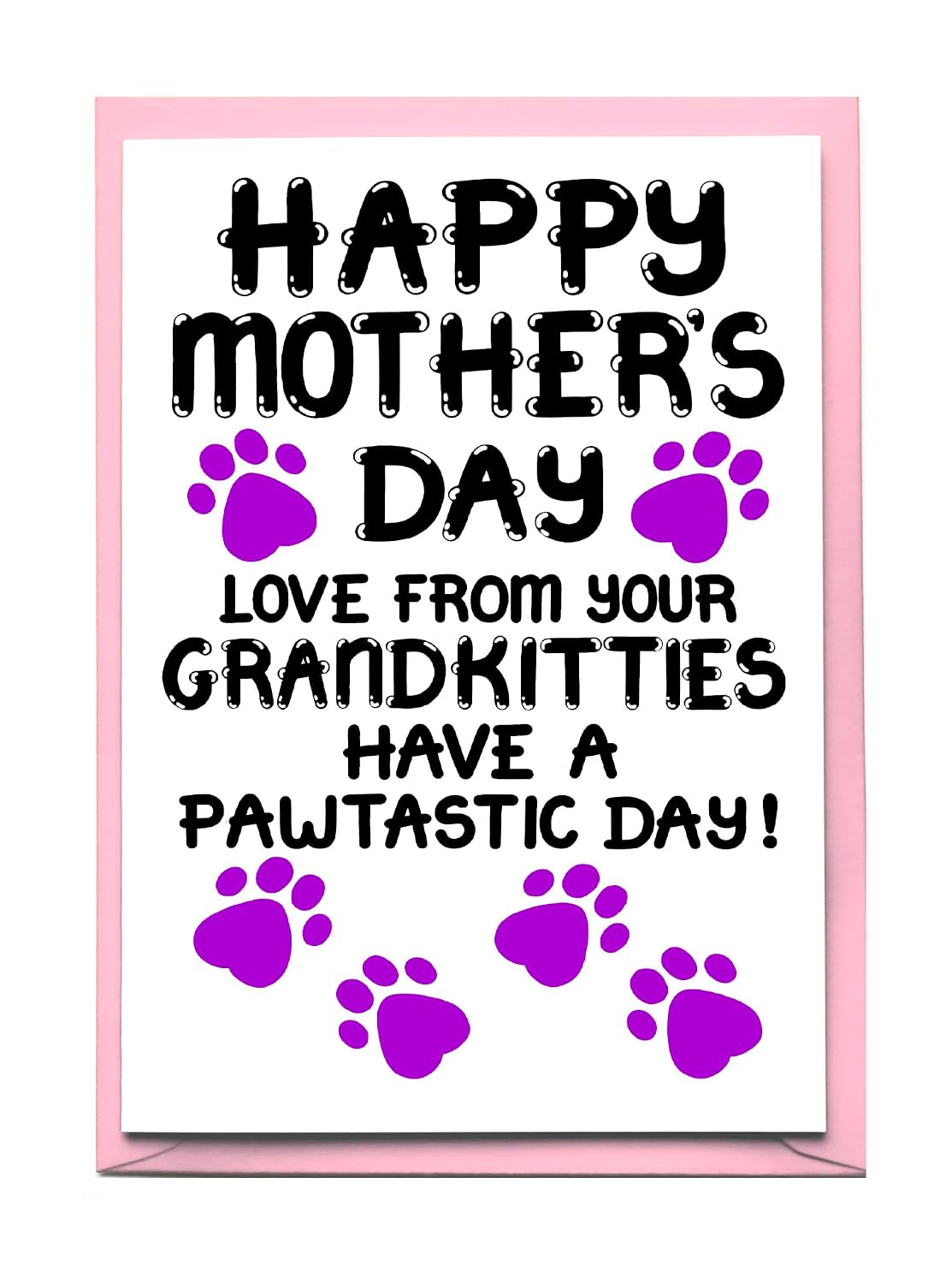 Amazon.com: Mother's Day Card From Grandkitties, Cats, Kitten, Furry ...