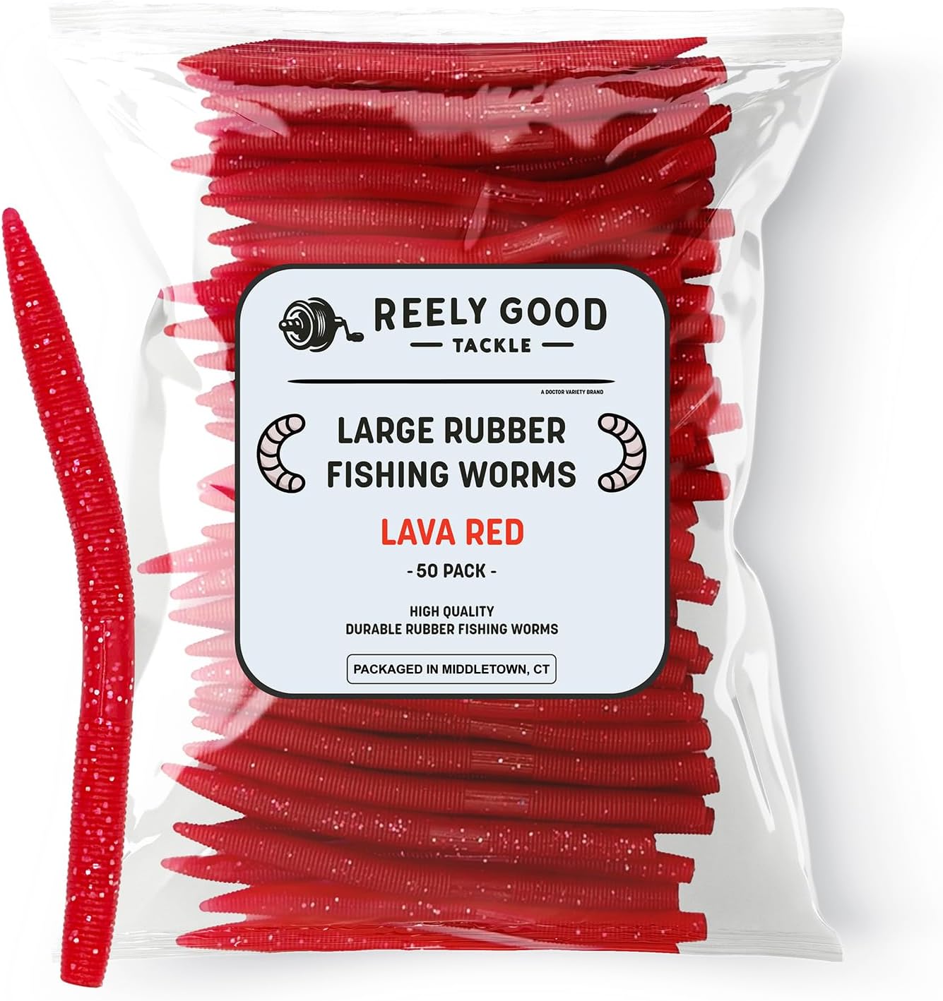 Amazon.com : Reely Bass Lures (50 Pack), 5 Inch - Red Bass Fishing Soft ...