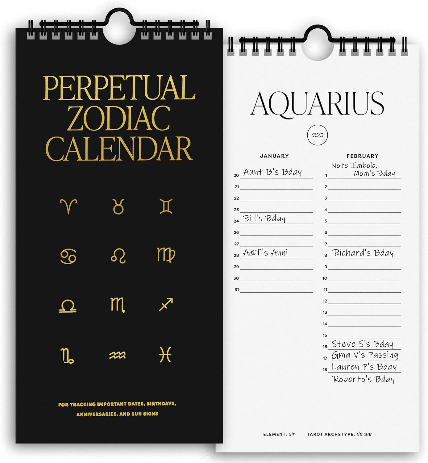 Perpetual Calendar for tracking Dates to Remember – Birthday ...