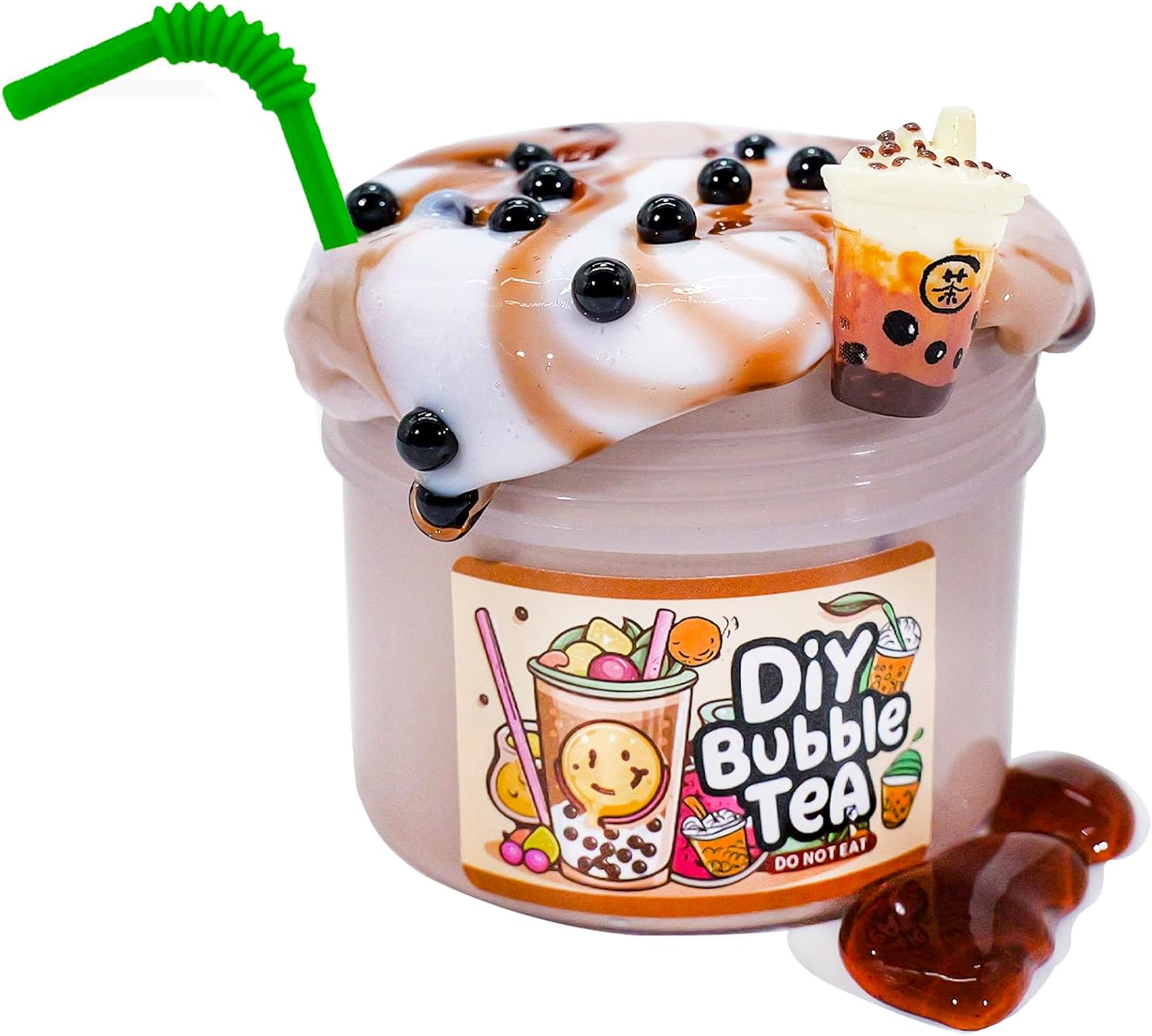 Amazon.com: Tototang Slimes - DIY Bubble Tea Themed Slime (7oz)- Thick ...