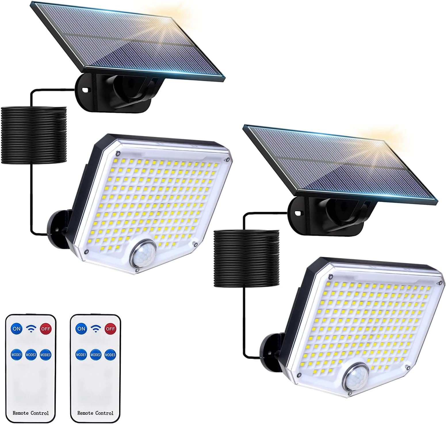 JumJam Solar Security Lights for Outside, 280LED Super Bright Solar ...