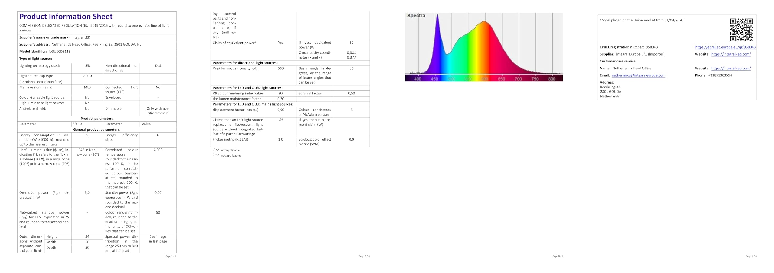 Integral ILDL205-65G007 18w Multi-Fit Downlight, Warm White, 3000K ...
