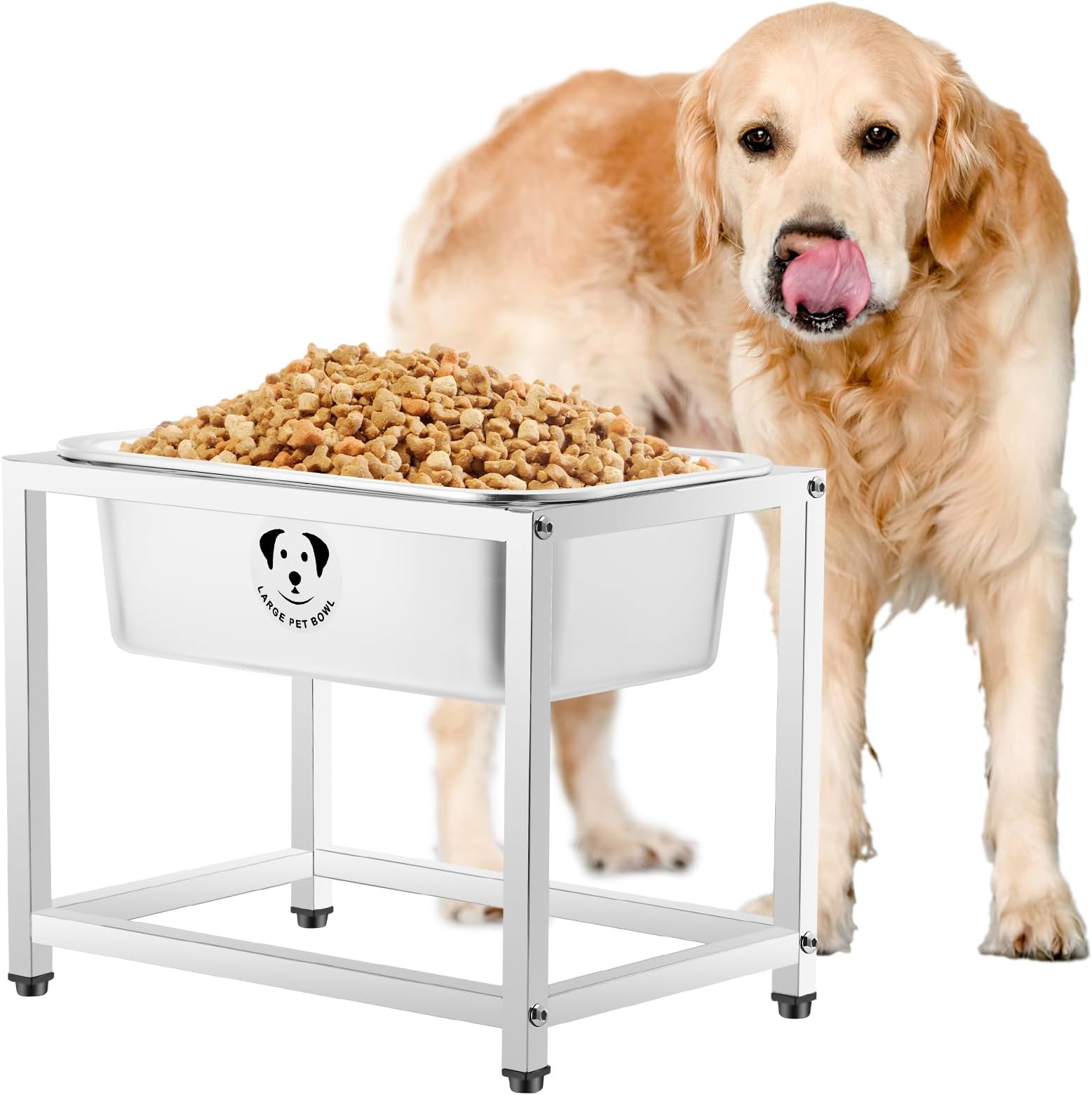 Pet Supplies : Elevated Stainless Steel Dog Bowls With Stand for Medium ...
