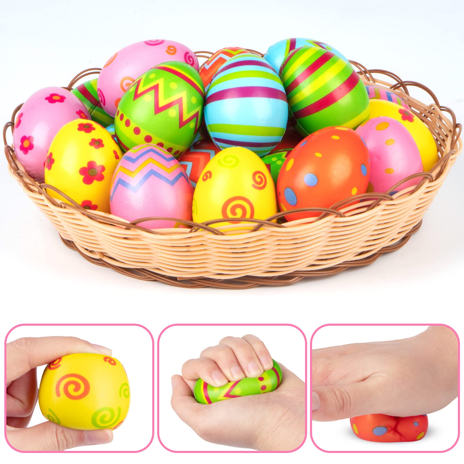 Snapklik.com : 12 PCS Easter Eggs Squishies Toys, Easter Basket ...