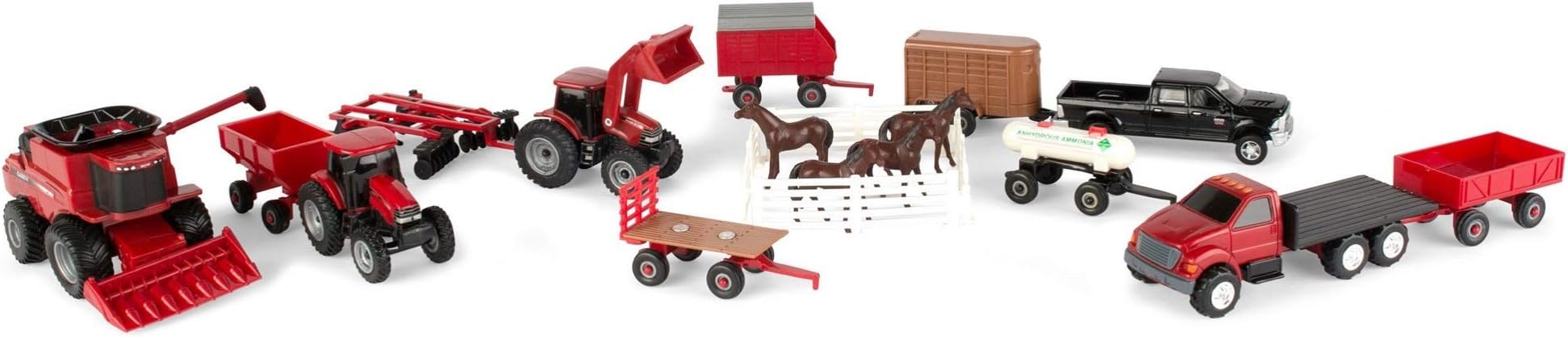 Amazon.com: ERTL 1/64 Case IH Tractor and Vehicle 20 Piece Value Set ...