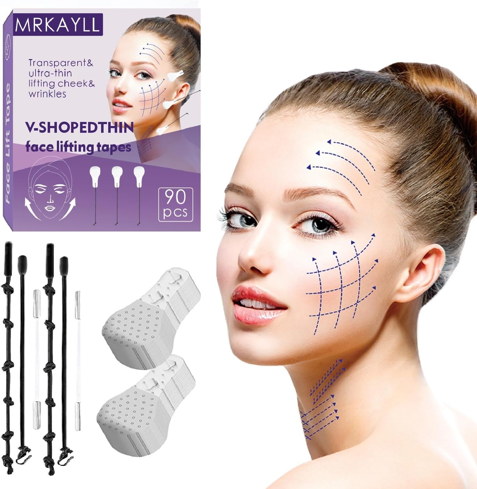 Amazon.com: YAGUVI 156PCS Face Lift Tape, Face Lift Tape Invisible ...