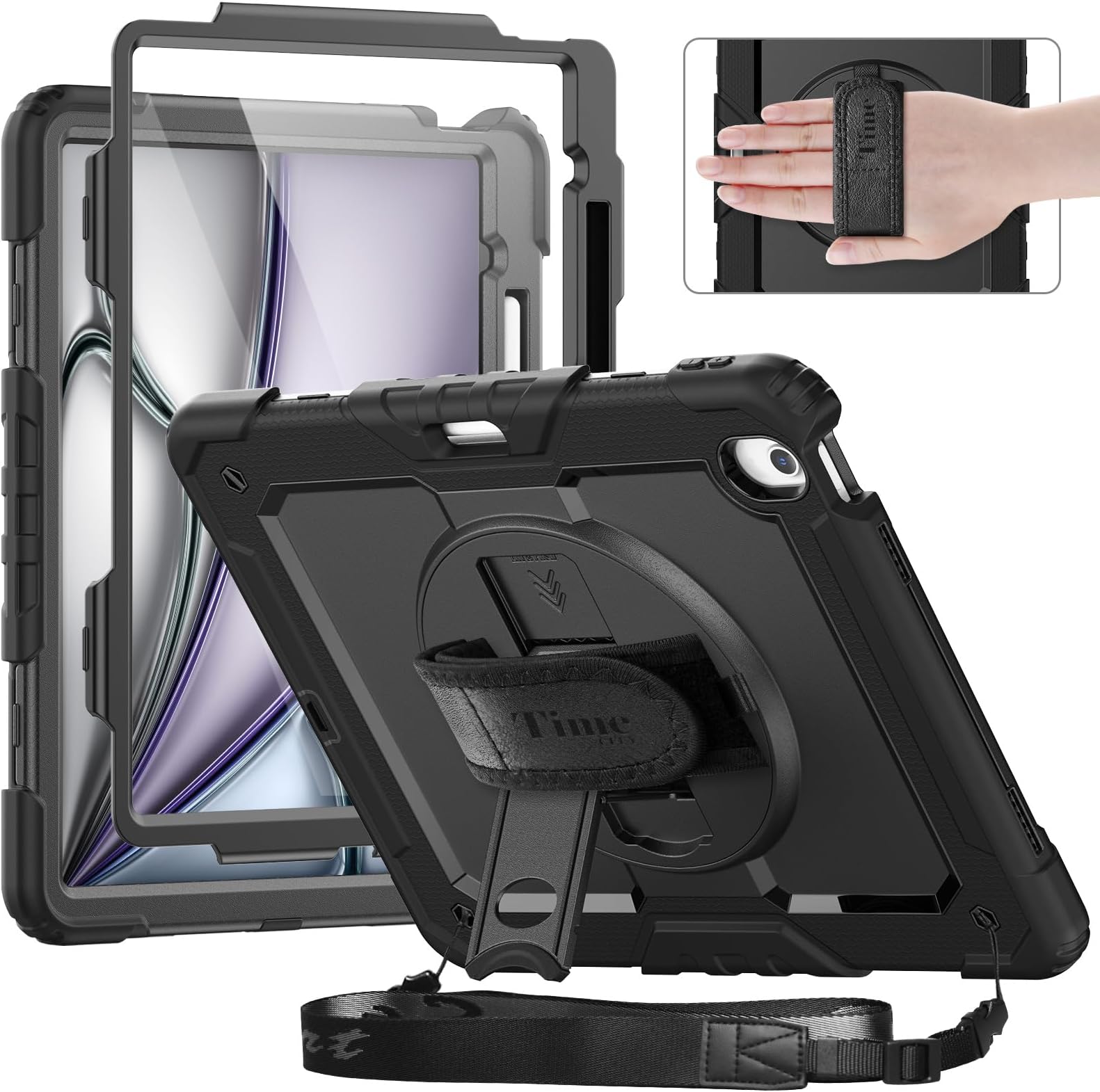 Amazon.com: timecity for iPad Air 13 Inch Case M3 2025/ M2 2024, 360 ...