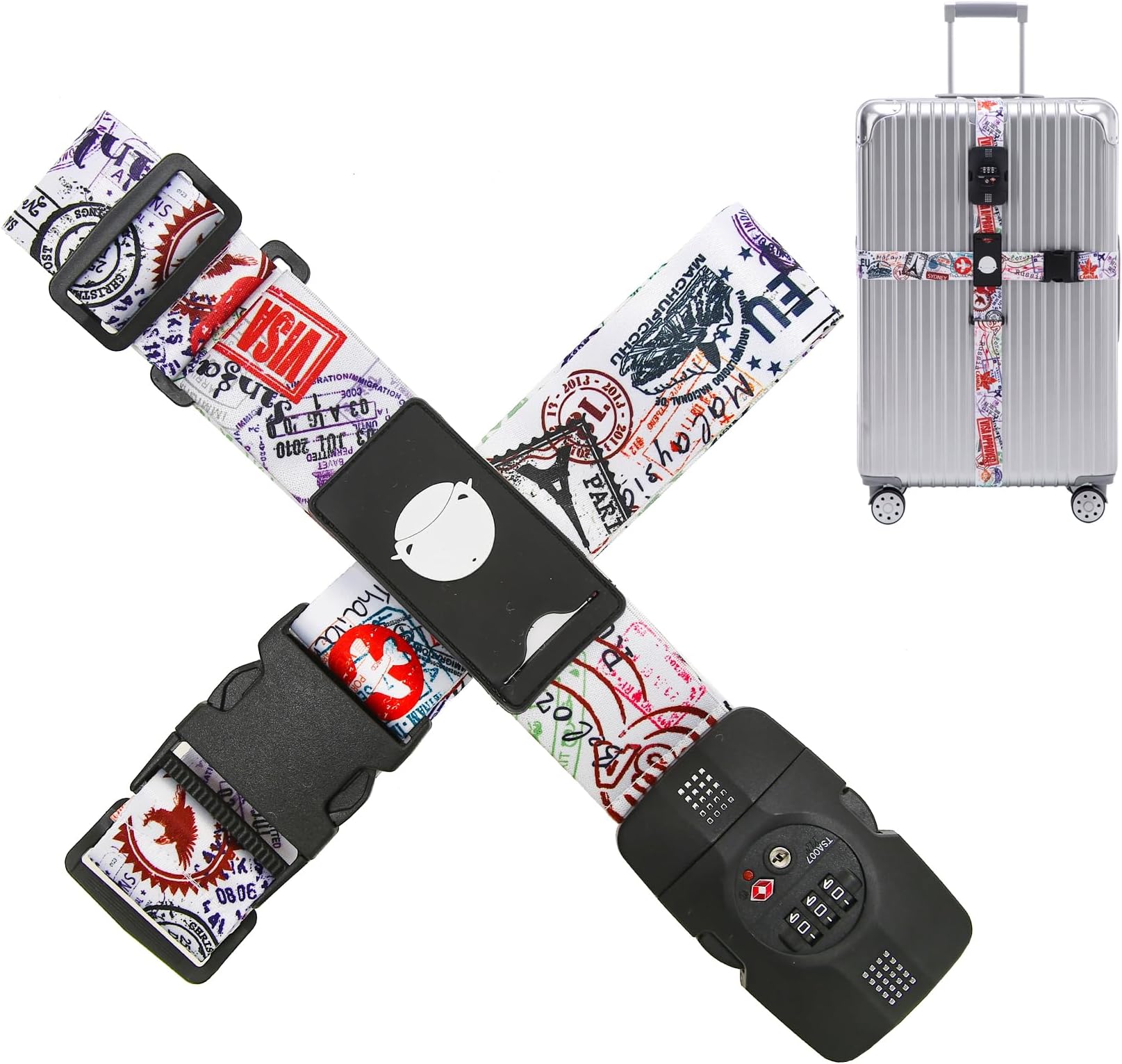 Amazon.com | Travelkin Luggage Strap TSA Approved with TSA Lock ...
