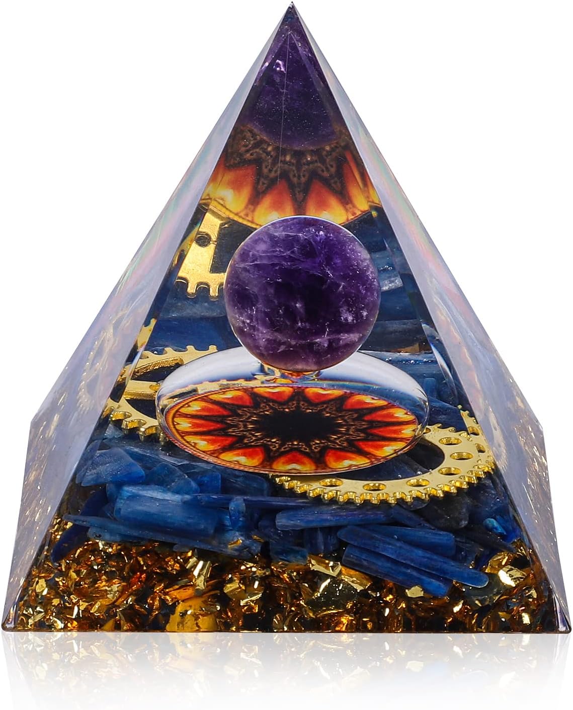 Amazon.com: Orgone Pyramid for Positive Energy, Amethyst Crystal Ball ...