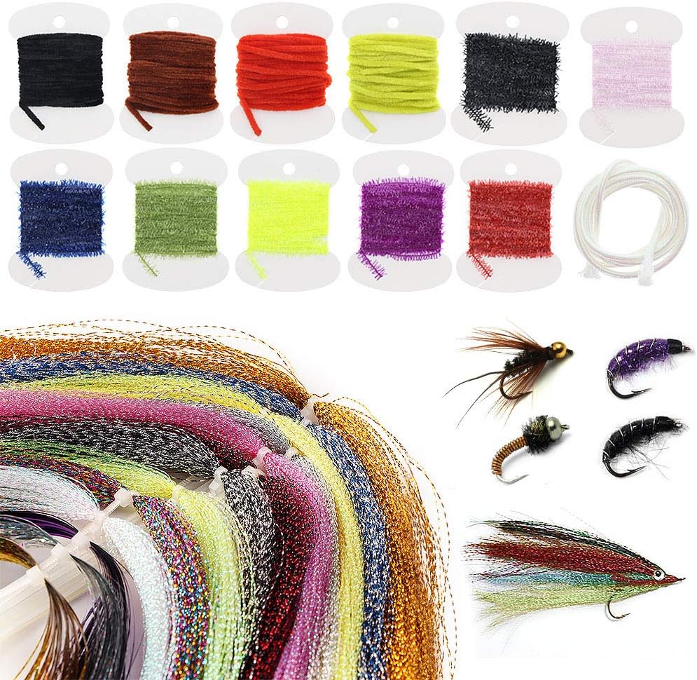 Amazon.com : Fly Tying Materials Kit for Dry/Wet Flies, Nymphs and ...