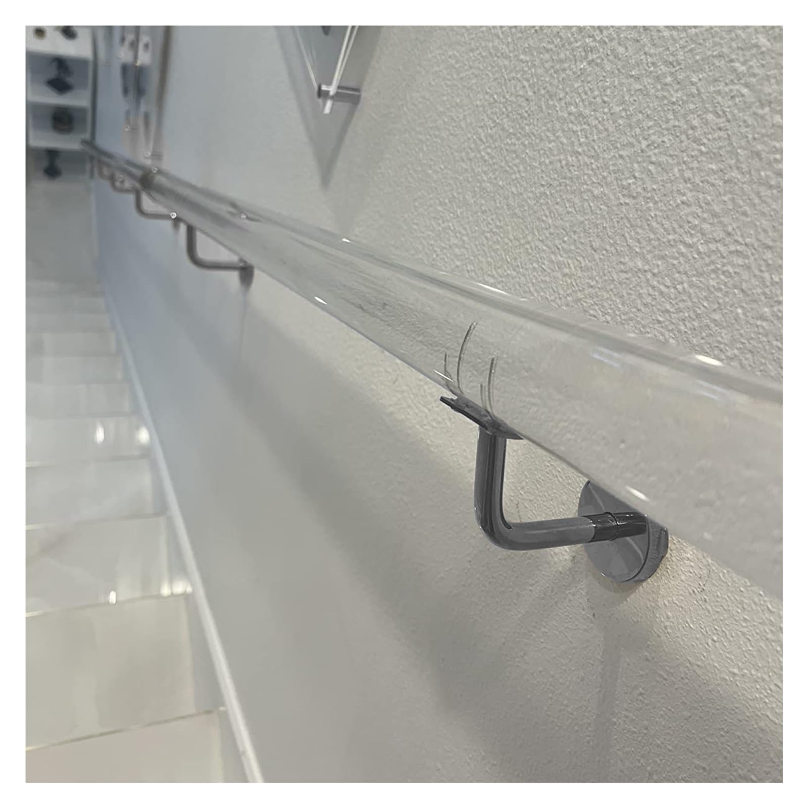 Amazon.com: Clear Acrylic Handrail for Stairs - 2 3 4 5 6 7 8 9 10 11 ...