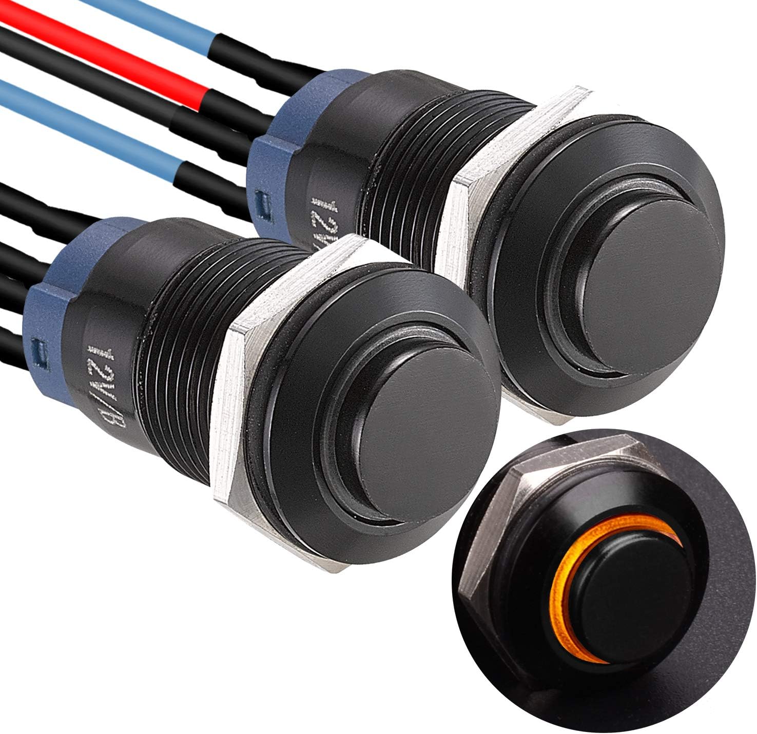 Amazon.com: Blue Sea Systems 4160 Switch Button 10A OFF-ON BLUE ...