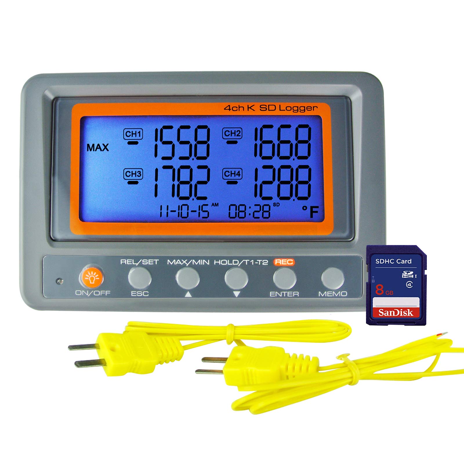Snapklik.com : K Type Thermometer Data Logger 4 Channels Thermocouple ...