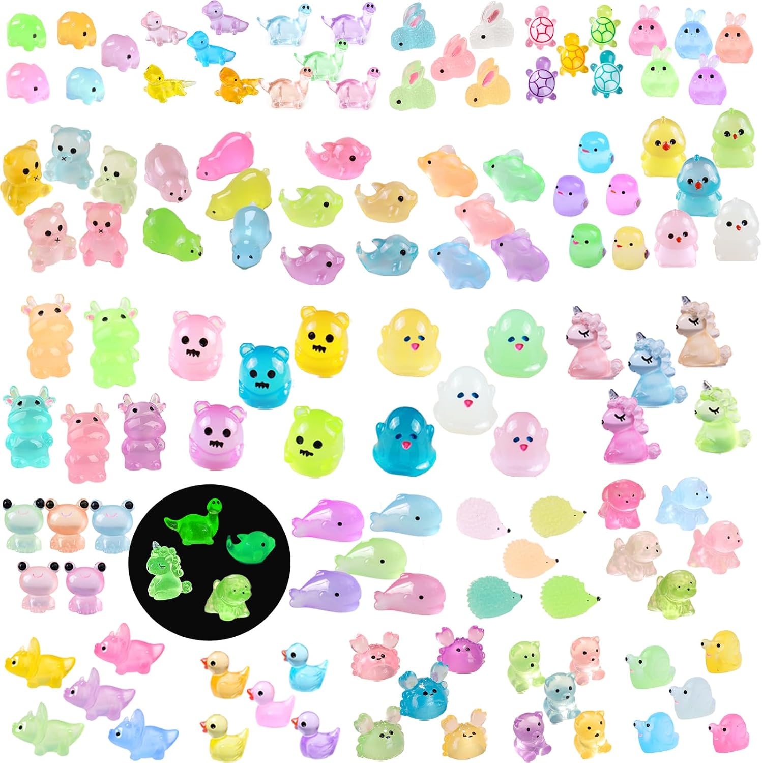Amazon.com: 150pcs Mini Resin Animals Figures Miniature Figurines Mini ...