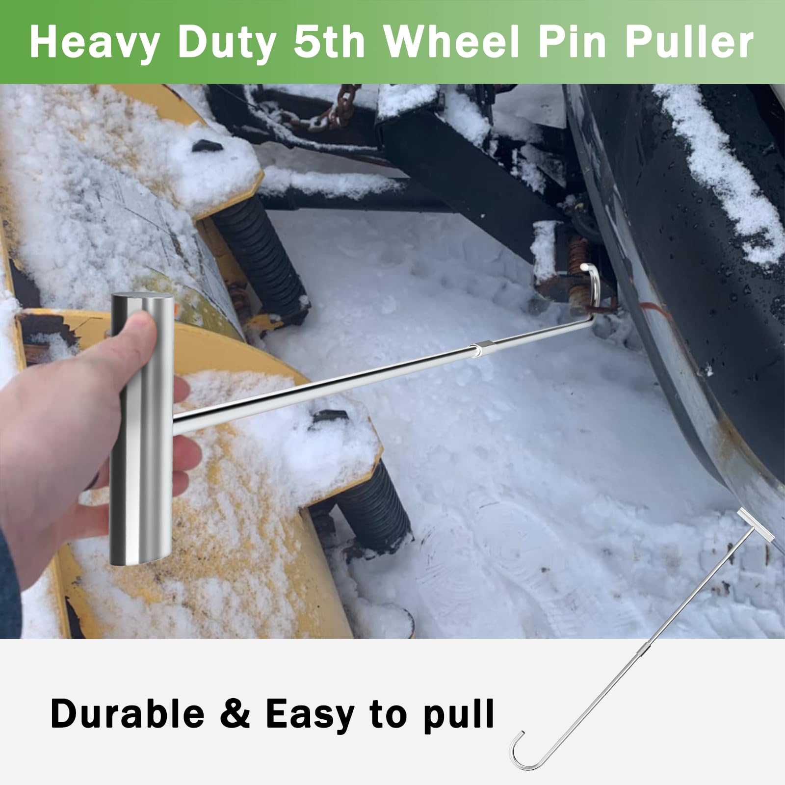 Snapklik.com : 1 Pack 5th Wheel Pin Puller 32" Solid Steel Chrome ...
