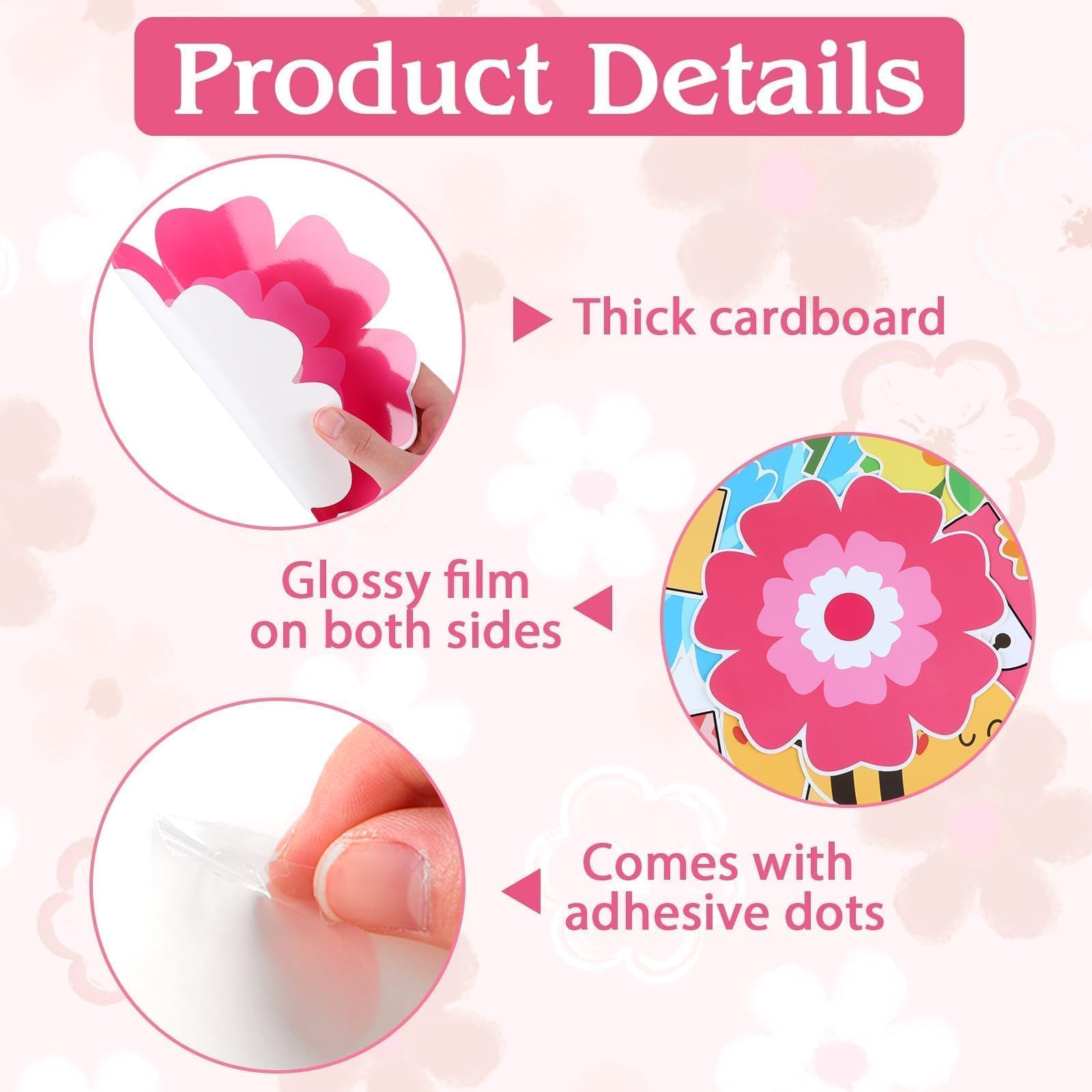 Snapklik.com : 98 Pcs Summer Floral Flowers Bulletin Board Decorations Plant Kindness Bulletin ...