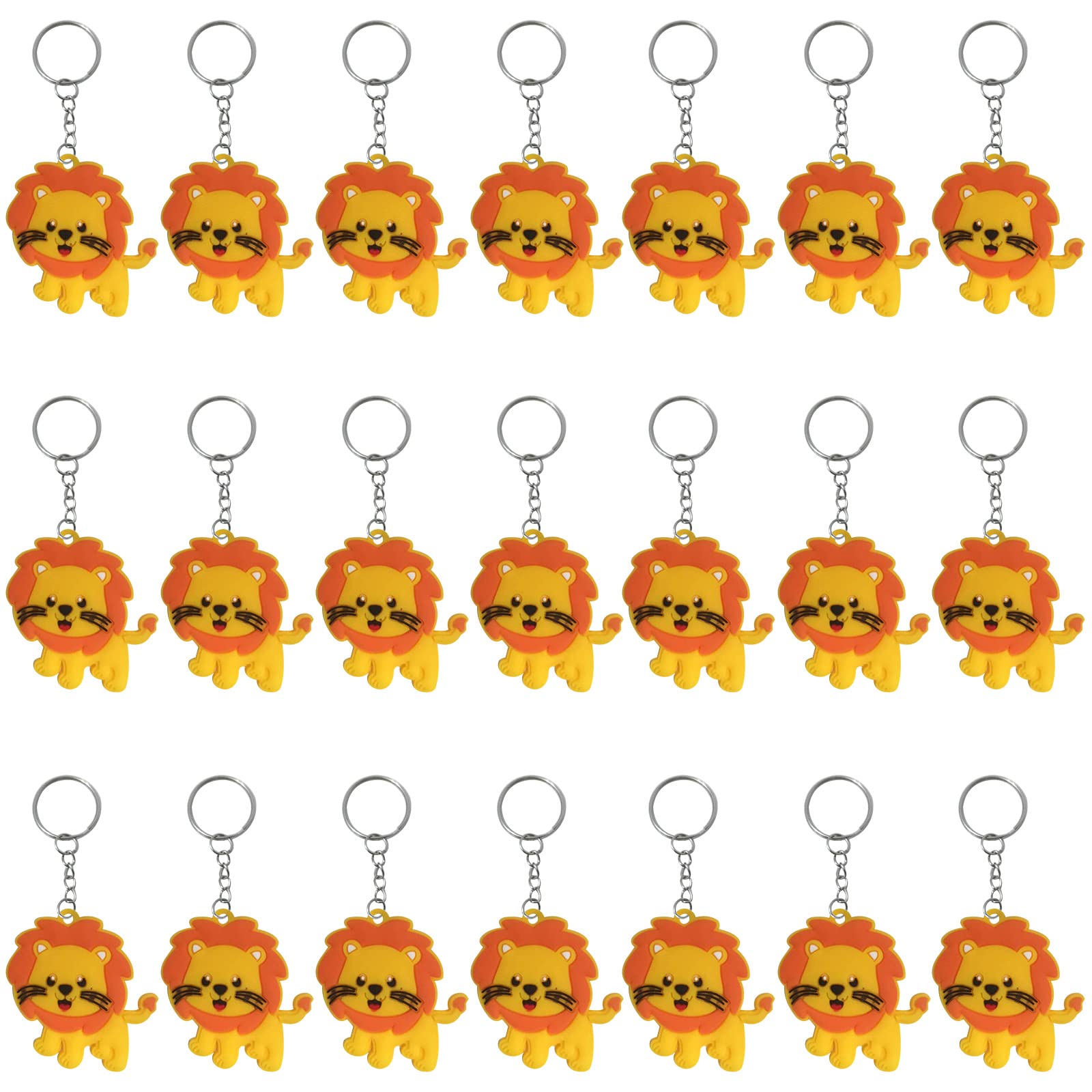 Amazon.com: iMagitek 24 Pack Lion Keychains Safari Animal Keychains for ...