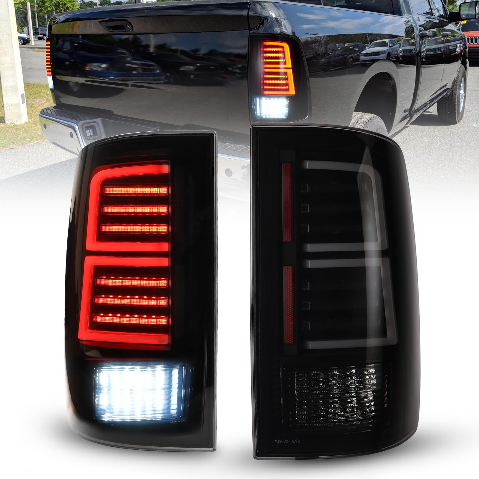 Amazon.com: WOLFSTORM LED Tail Lights Assembly Fit 2009-2018 Dodge Ram ...