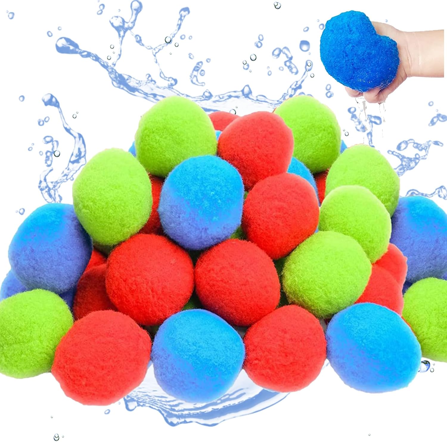 Amazon.com: Kiddospace Reusable Water Sponge Balls, 2025 New Water ...