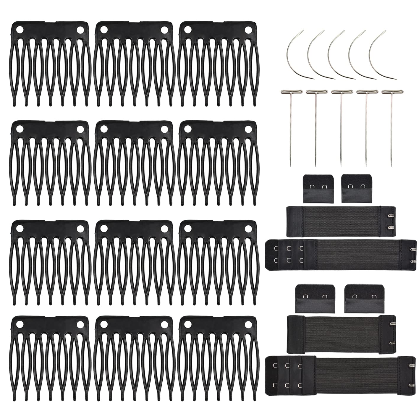 Amazon.com : 50 Pcs Wig Combs to Secure Wigs No Sew 7-teeth Plastic ...