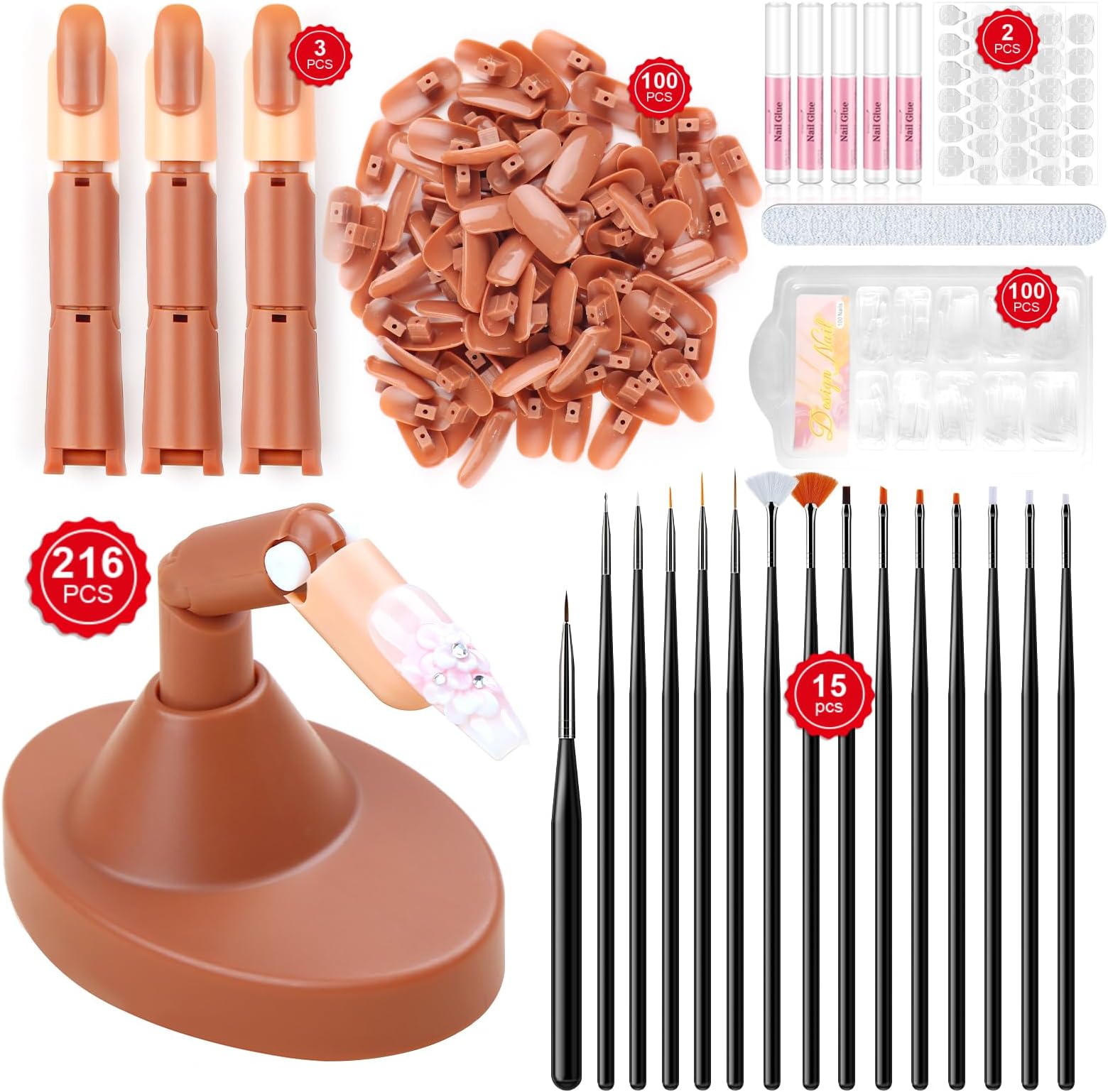 Amazon.com: Saviland Nail Practice Finger for Acrylic Nails: Adjustable ...