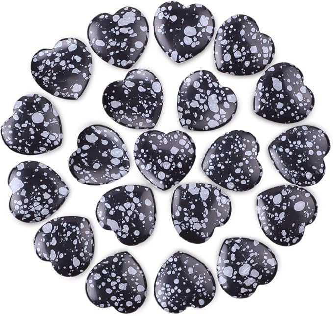 Amazon.com: 10pcs Natural Crystal Snow Flake Heart Love Shaped Snow ...