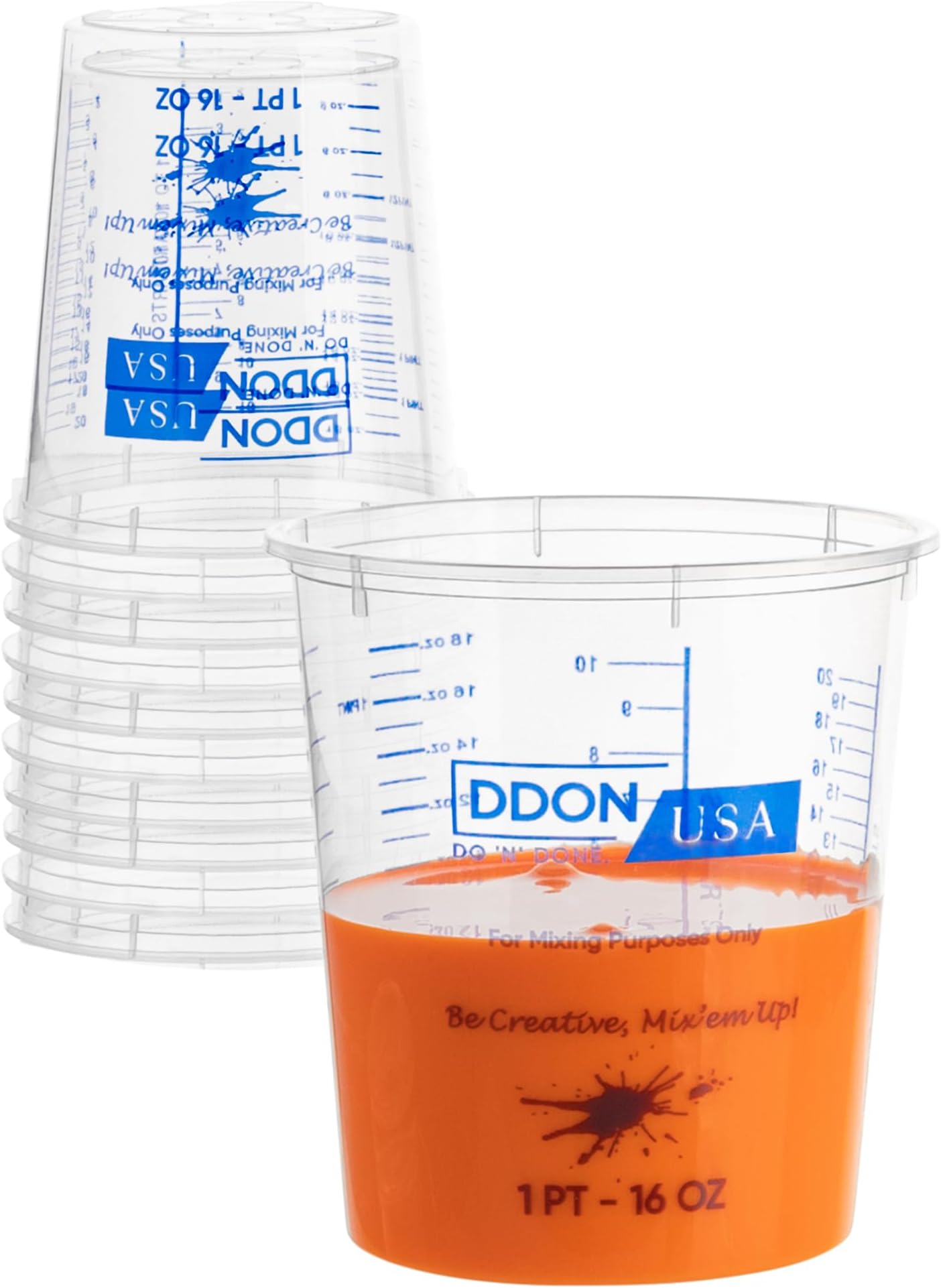 Amazon.com: TCP Global 32 Ounce (1000ml) Disposable Flexible Clear ...