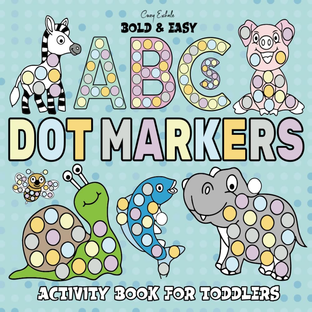 Amazon.com: Bold and Easy ABCs Dot Markers Activity Book For Toddlers ...