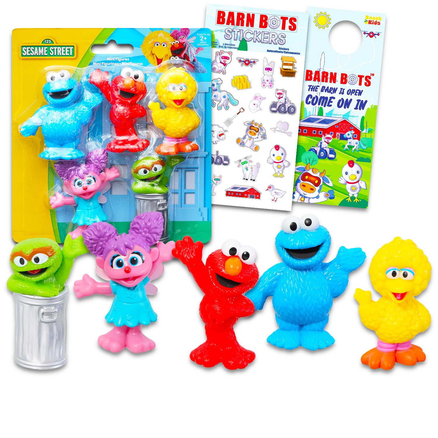 Amazon.com: Sesame Street Mini Figures 5 Pack - Toy Bundle with 5 ...