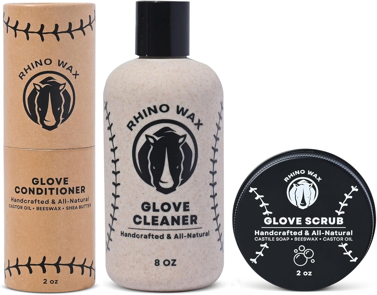 Amazon.com : Rhino Wax Baseball Glove Scrub Plus Baseball Glove Cleaner ...